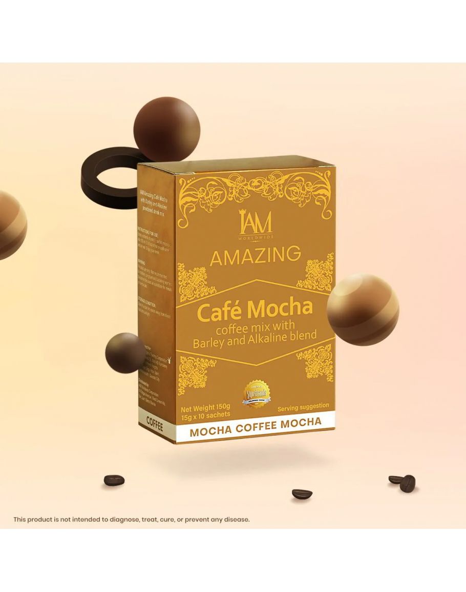 IAm Worldwide Amazing Cafe Mocha with Barley and Alkaline Blend ...